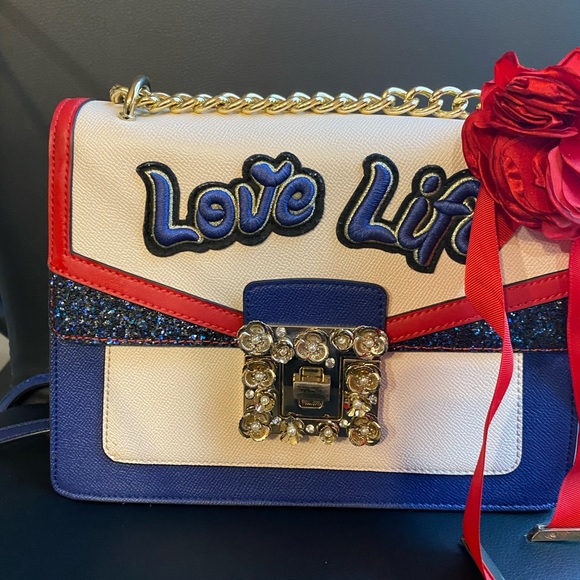 Aldo | Bags | Aldo Red Blue And White Love Life Shouldercrossbody Bag ...